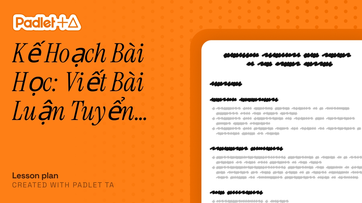 Lesson plan by Padlet TA