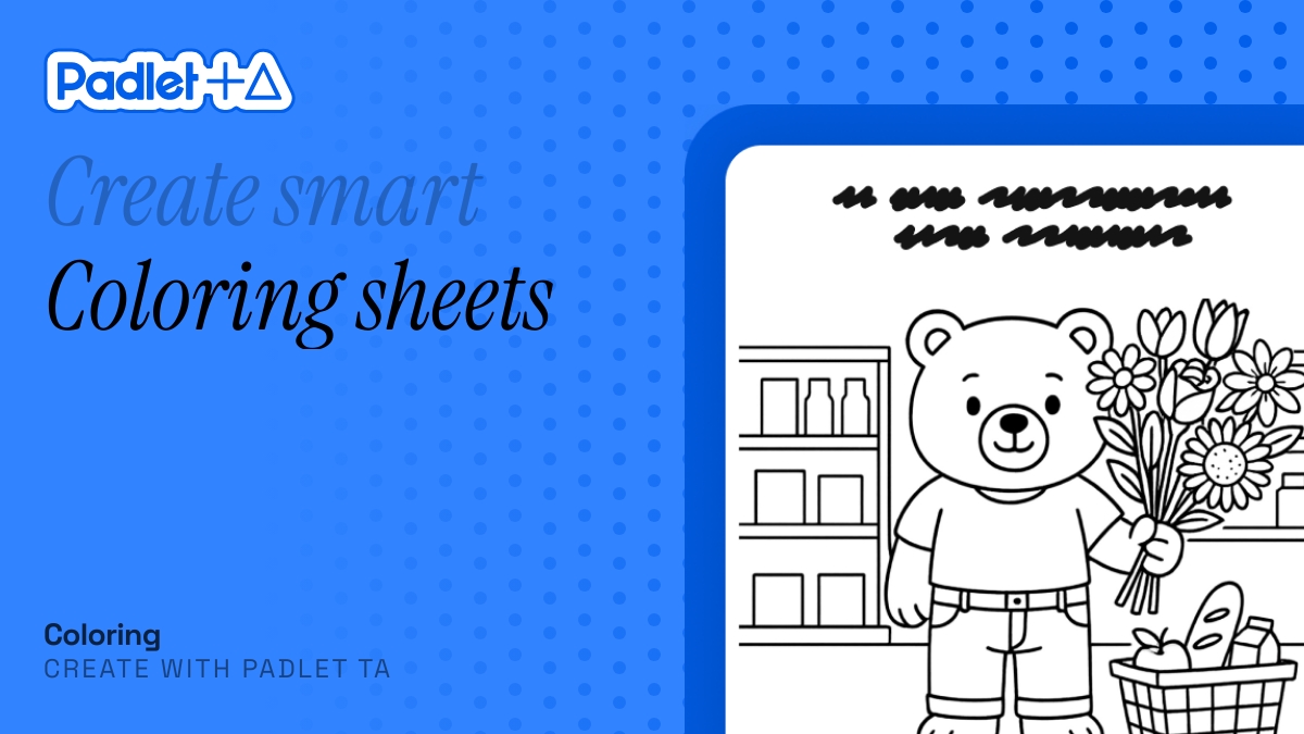 Coloring sheet by Padlet TA